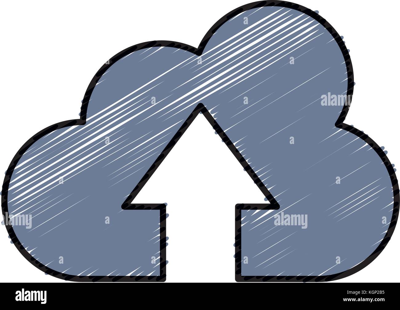 cloud computing with arrow up vector illustration design Stock Vector ...