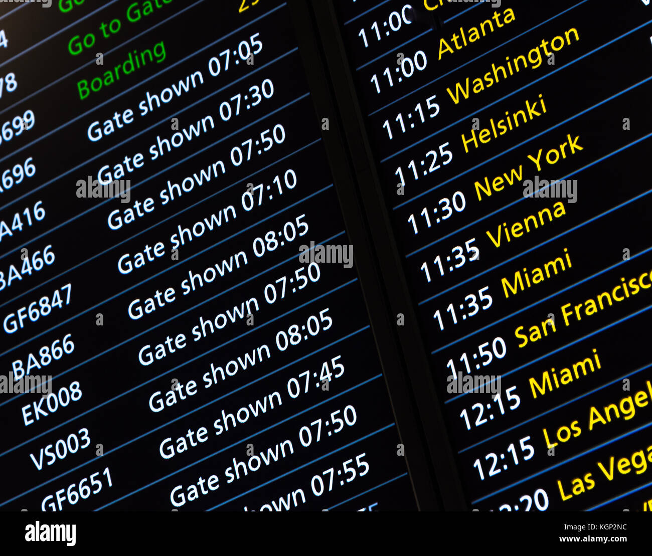 Airport departures board hi-res stock photography and images - Alamy