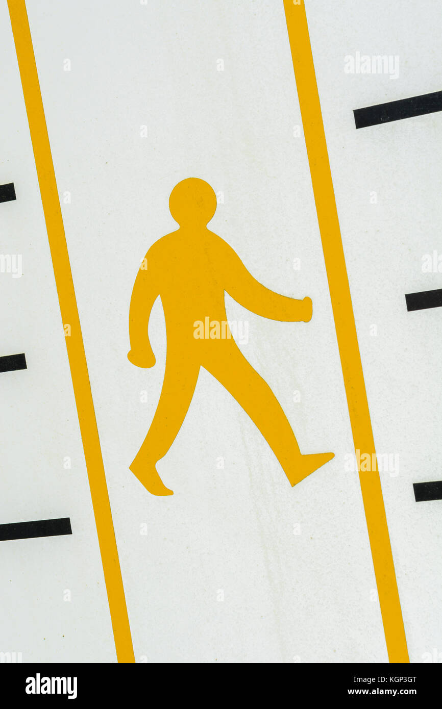 Safety walkway pedestrian sign hi-res stock photography and images - Alamy