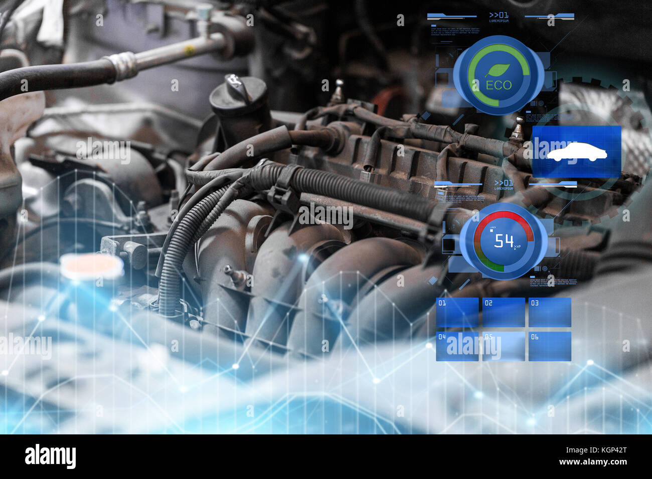 car engine close up Stock Photo - Alamy