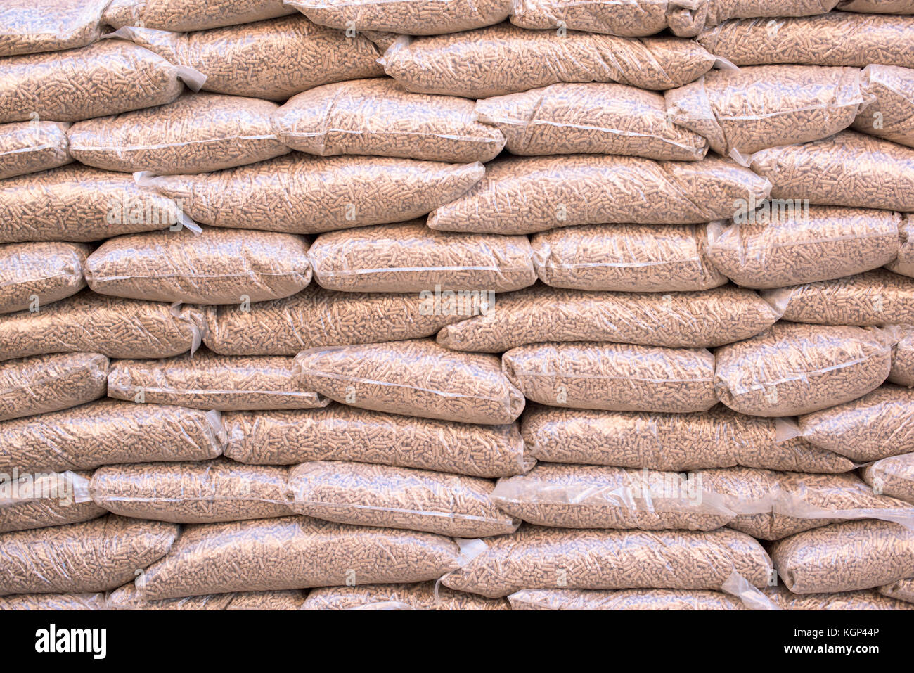 Eco pellets- biomass in bags Stock Photo - Alamy