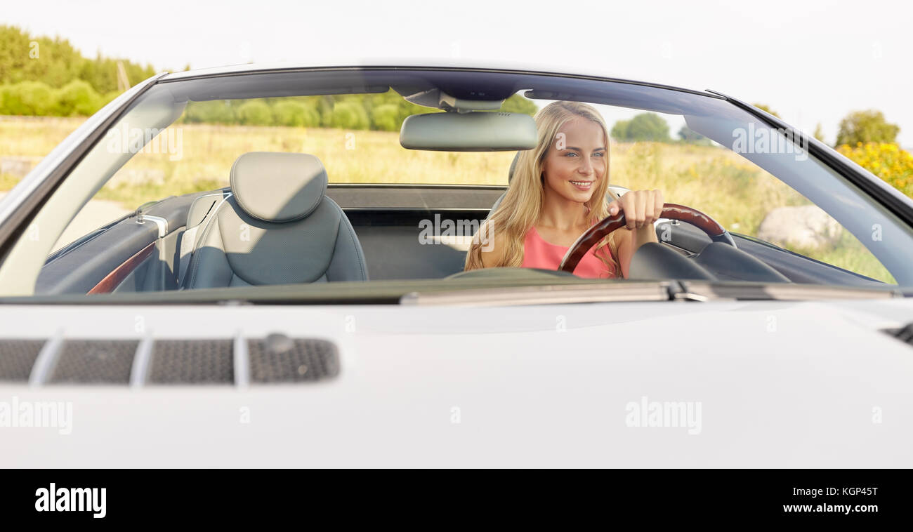 Pretty woman driving car hi-res stock photography and images - Alamy