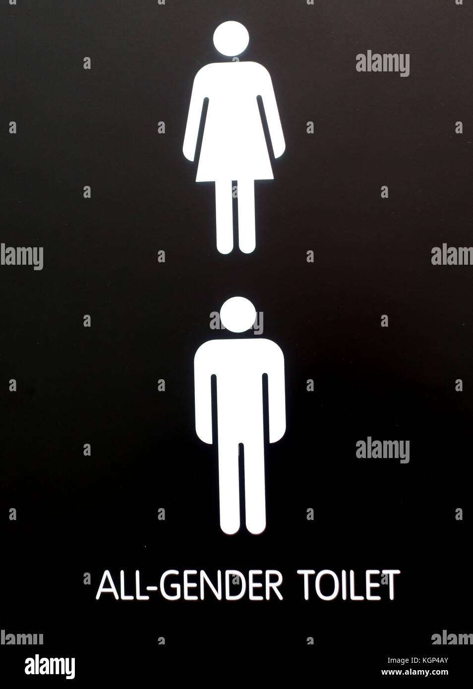 Sign on All Gender public toilet in London Stock Photo - Alamy