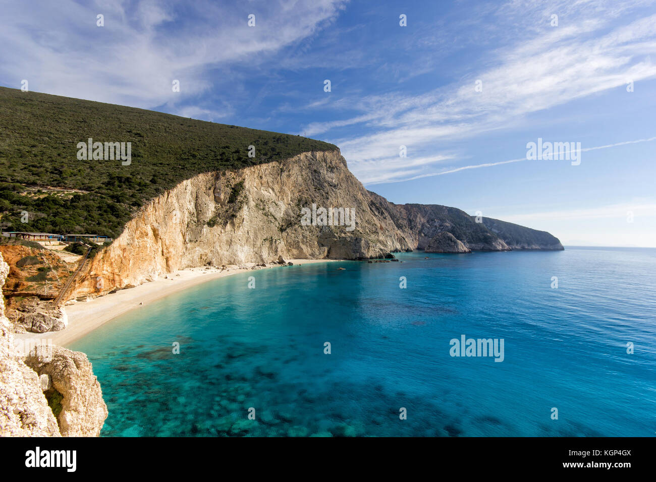 beautiful beach at leukada island in greece Stock Photo - Alamy