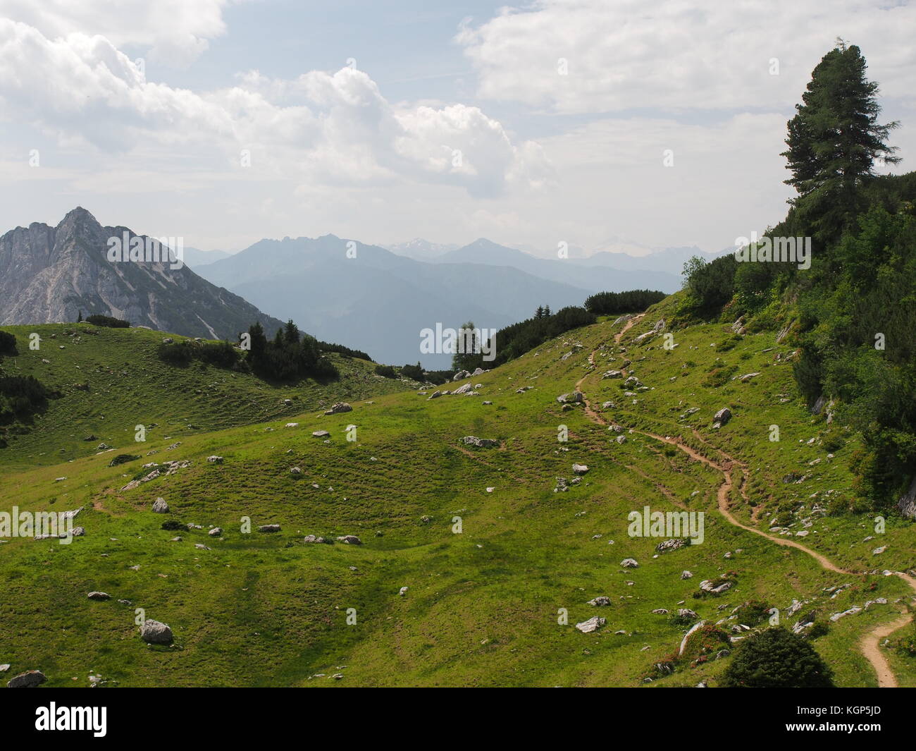 Small hiking trail in the Brandenberg Alps Stock Photo - Alamy