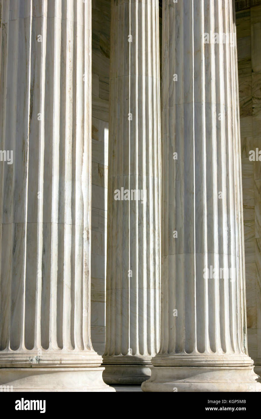 ancient greek pillars and columns in Athens Greece Stock Photo - Alamy