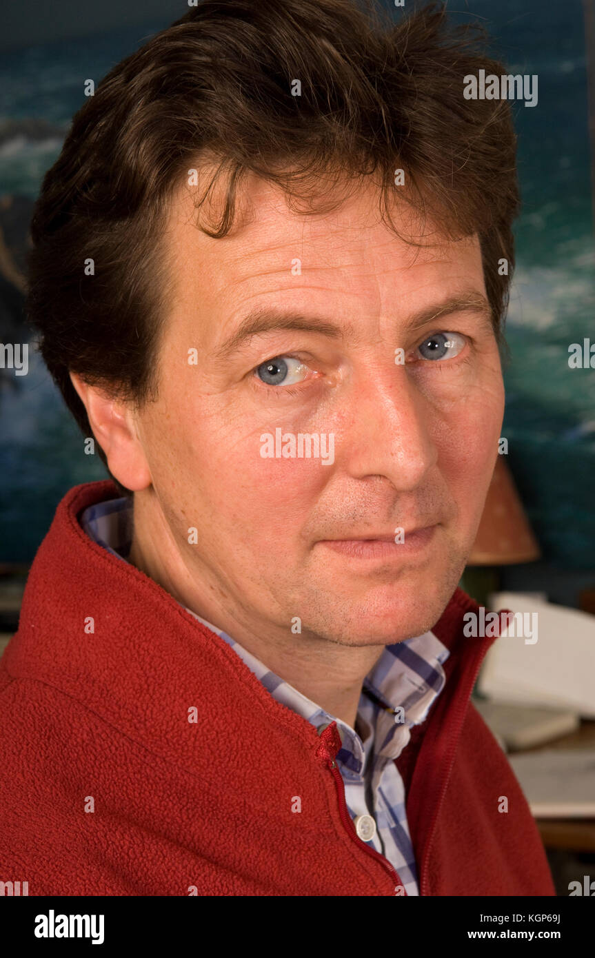 Artist Andrew Stock in his Somerset studio Stock Photo - Alamy