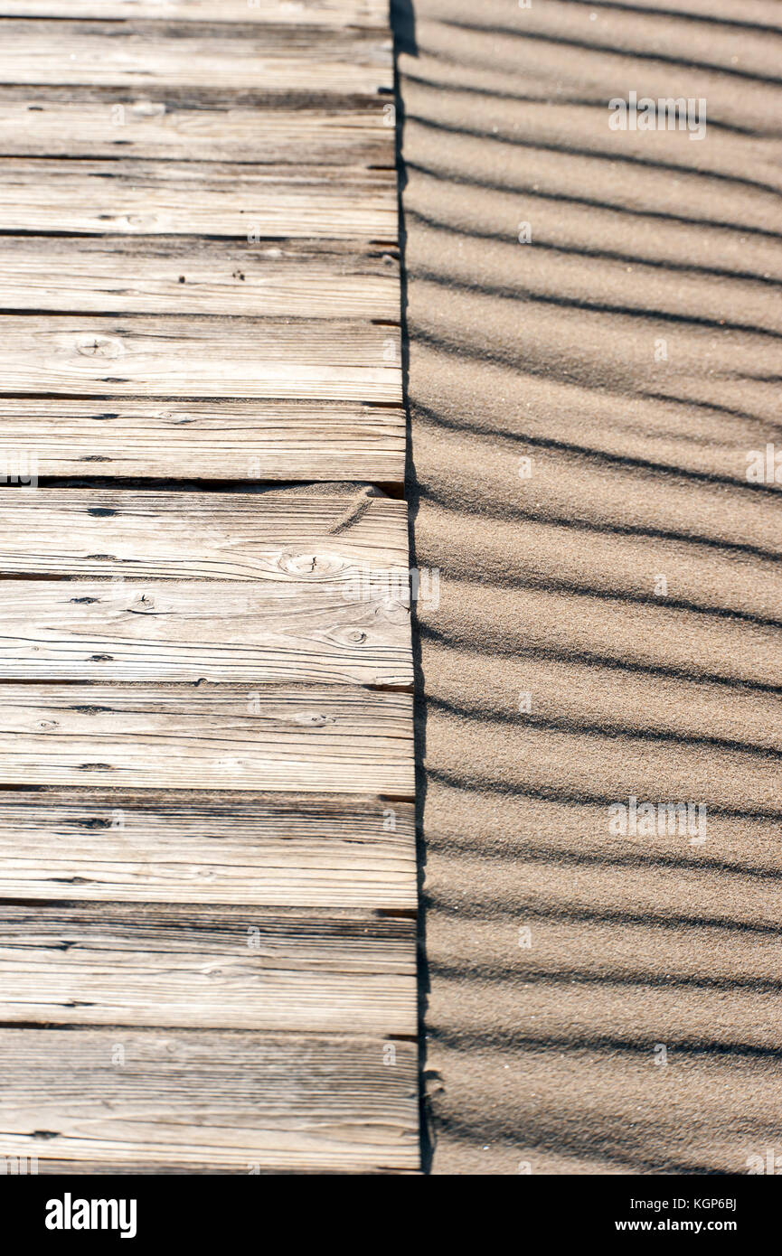 wooden isle and beach sand formation as background Stock Photo - Alamy