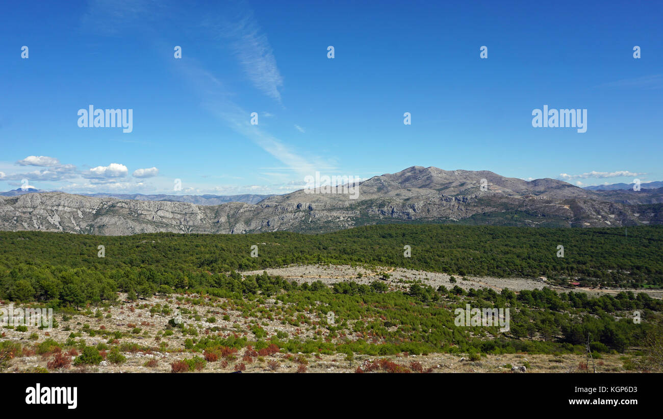 amazing wide landscape on a mountain in dubrovnik Stock Photo - Alamy