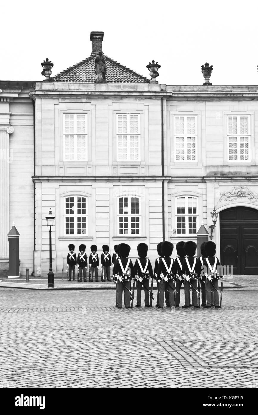 The danish royal guard Black and White Stock Photos & Images - Alamy