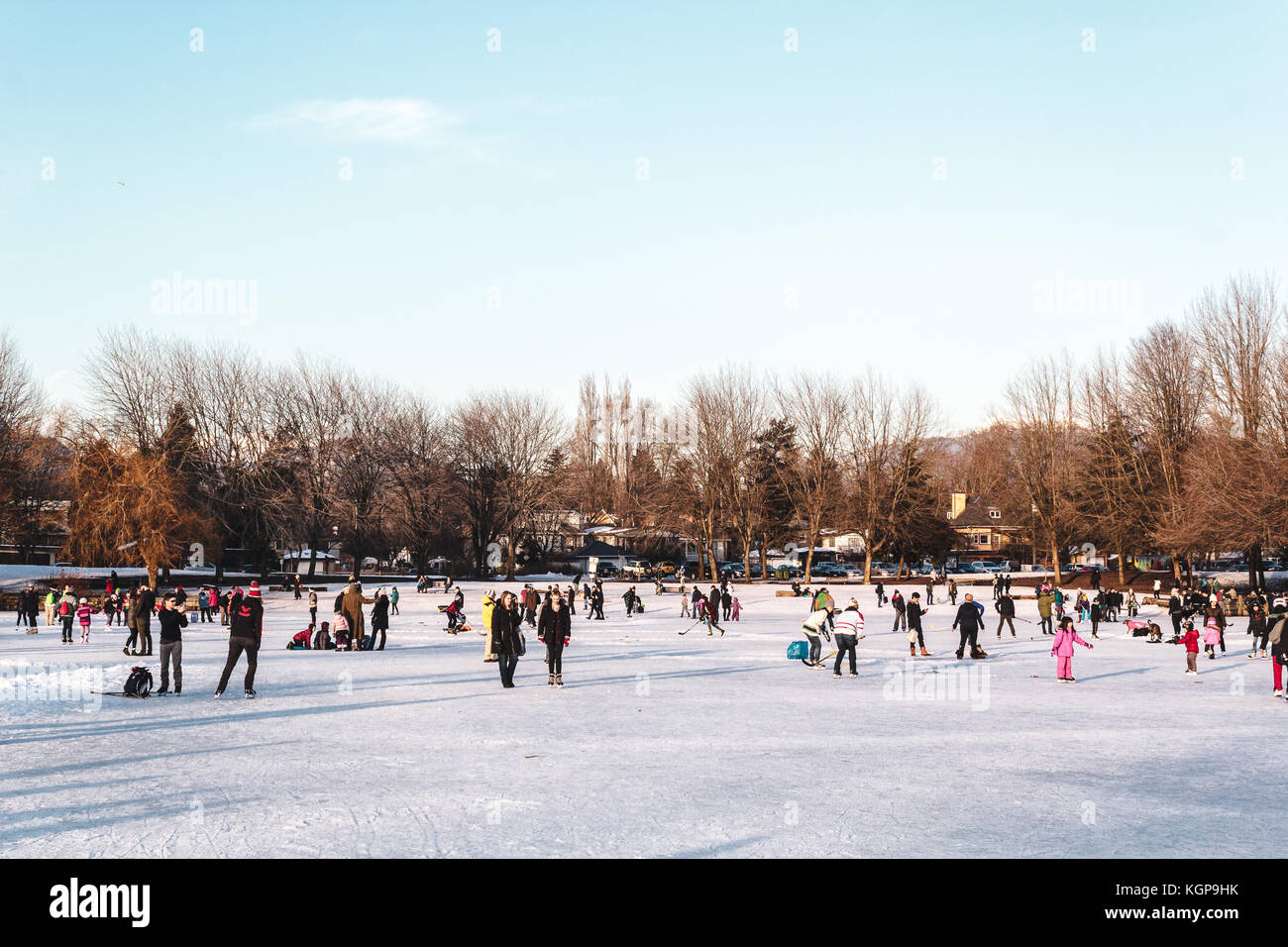 Photo of Trout Lake Frozen in Vancouver, BC, Canada Stock Photo - Alamy