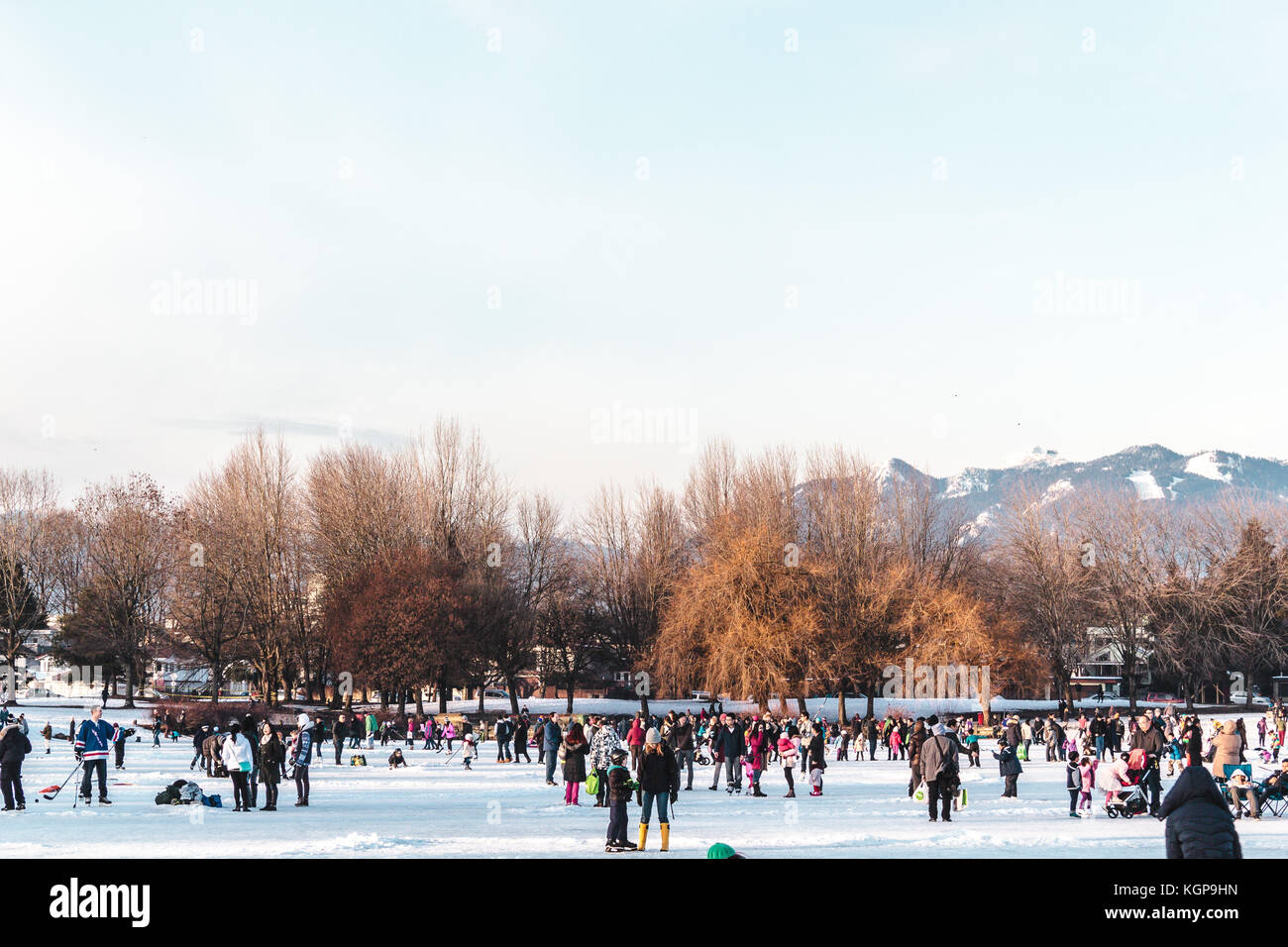 Photo of Trout Lake Frozen in Vancouver, BC, Canada Stock Photo - Alamy