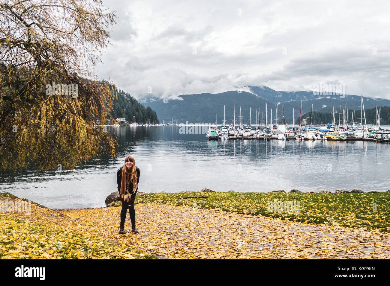 Photo of Girl at Deep Cove in North Vancouver, BC, Canada Stock Photo ...