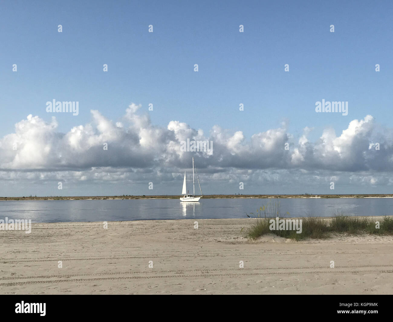 Sailboat in the Morning Sun Stock Photo - Alamy