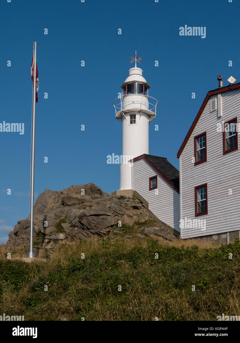 Lobster Cove Head Lighthouse, Rocky Harbour, Newfoundland, Canada Stock ...