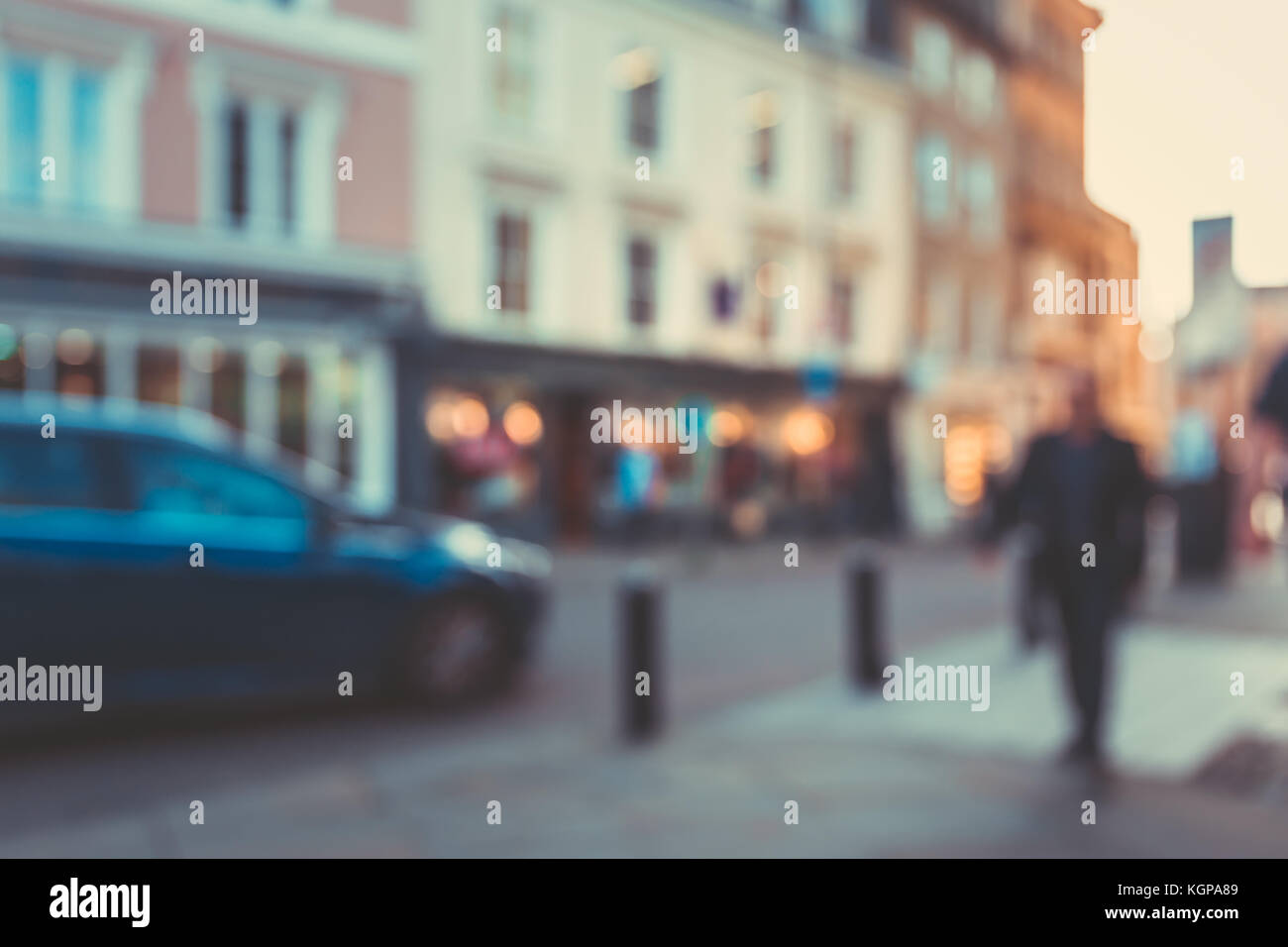 blurred background of Crowded street in Cambridge, UK Stock Photo - Alamy