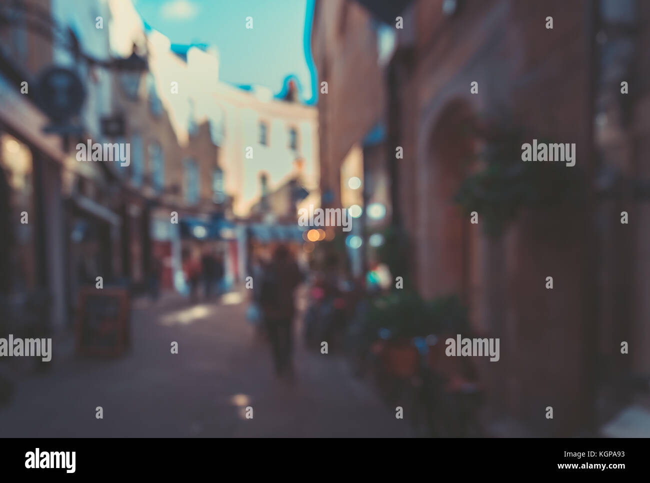 blurred background of Crowded street in Cambridge, UK Stock Photo - Alamy