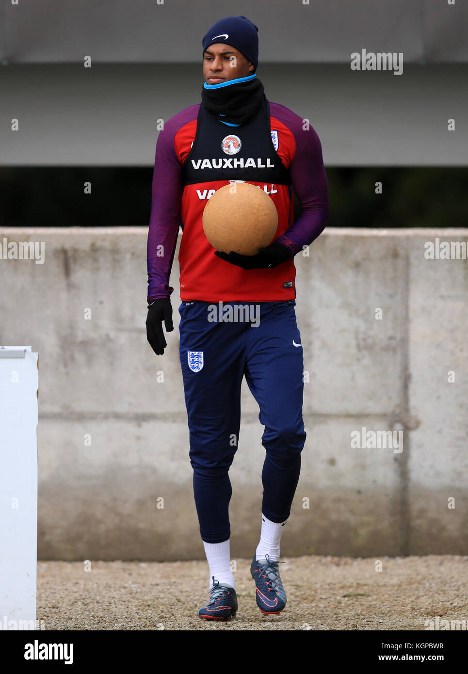 England's Marcus Rashford during a training session at St George's Park ...