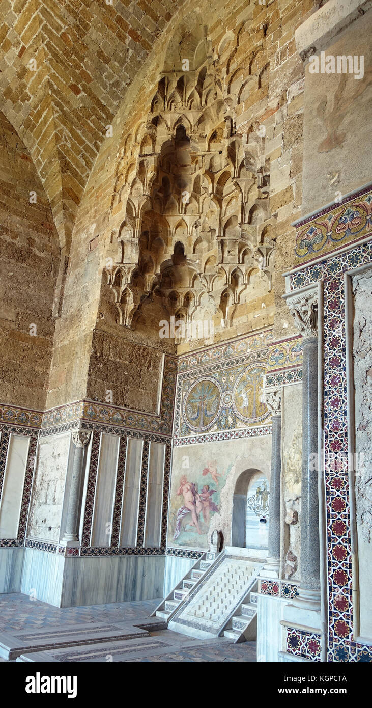 Zisa Castle Palermo Italy Europe Stock Photo - Alamy