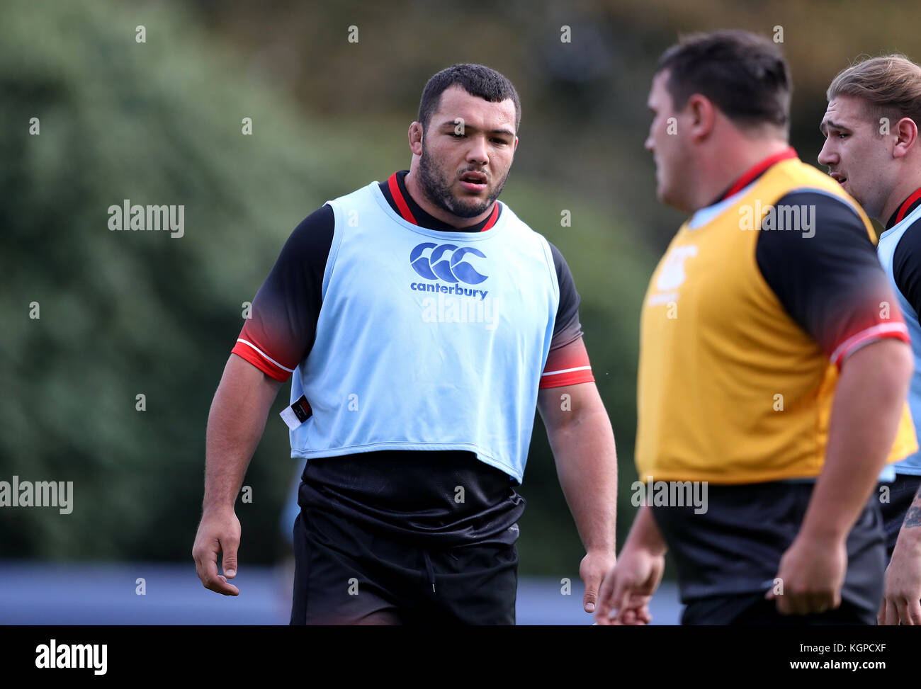 England's Ellis Genge during the training session at Pennyhill Park ...