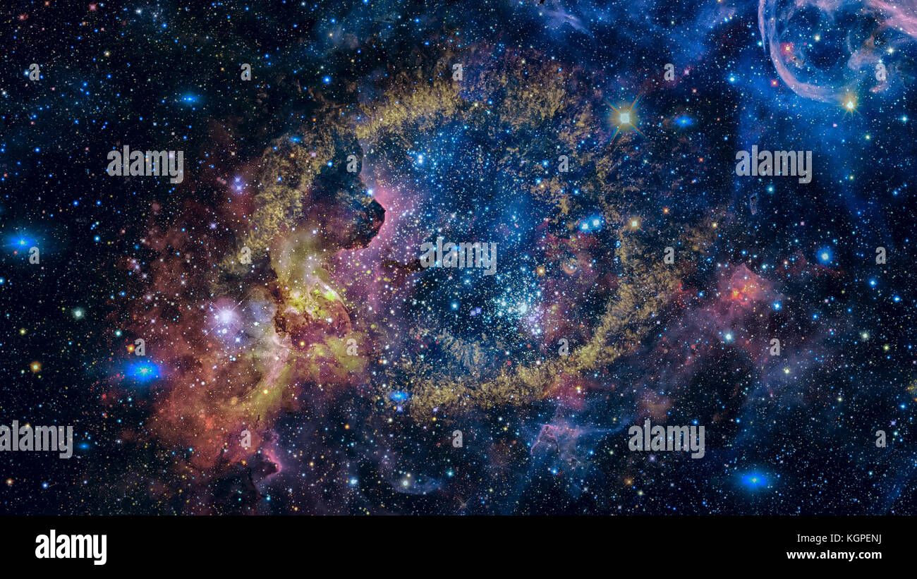 The Helix Nebula in deep space. Elements of this image furnished by ...