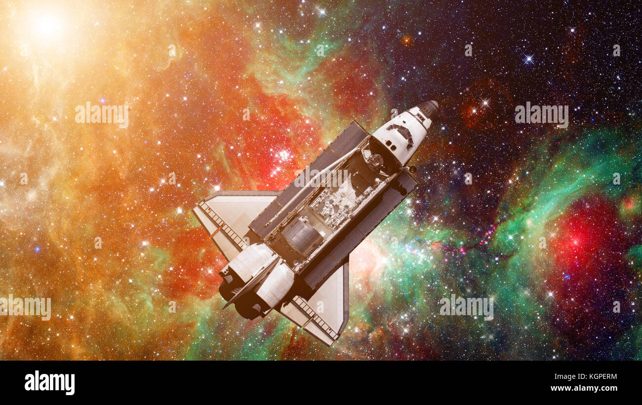 Space shuttle taking off on a mission. Elements of this image furnished ...