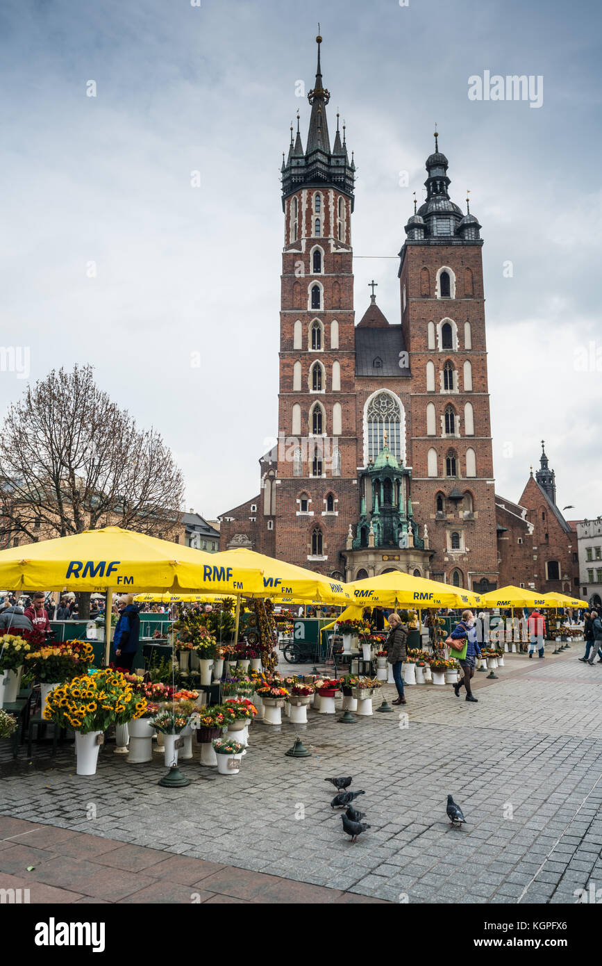 Main market Square, Krakow, Poland, Europe Stock Photo - Alamy