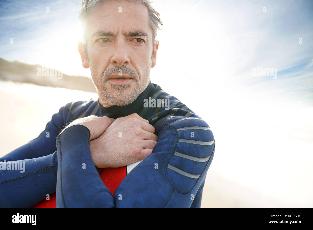 Grey hair surfer hi-res stock photography and images - Alamy