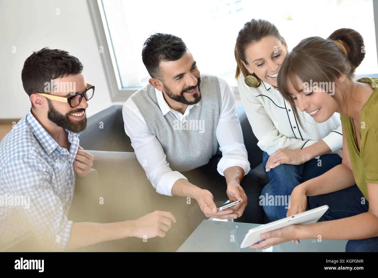 Business people meeting in lounge room Stock Photo - Alamy