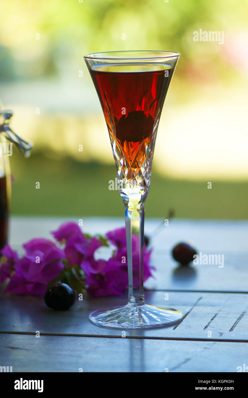 Cherry brandy in jar hi-res stock photography and images - Alamy