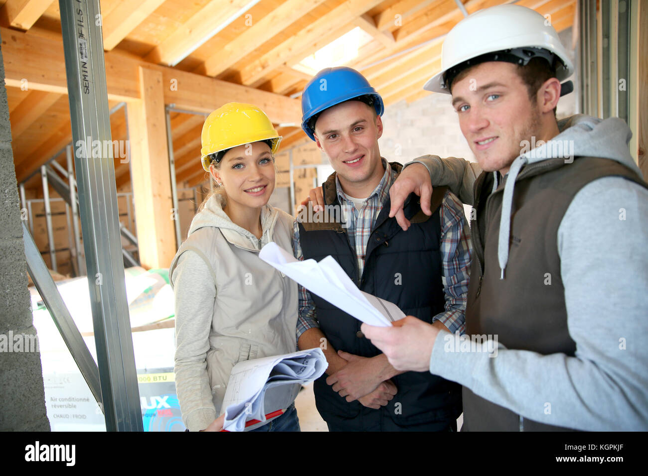 Team of young people in professional training Stock Photo - Alamy
