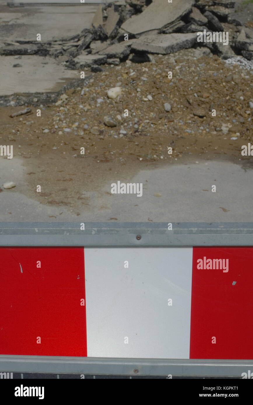 building site barrier Stock Photo - Alamy