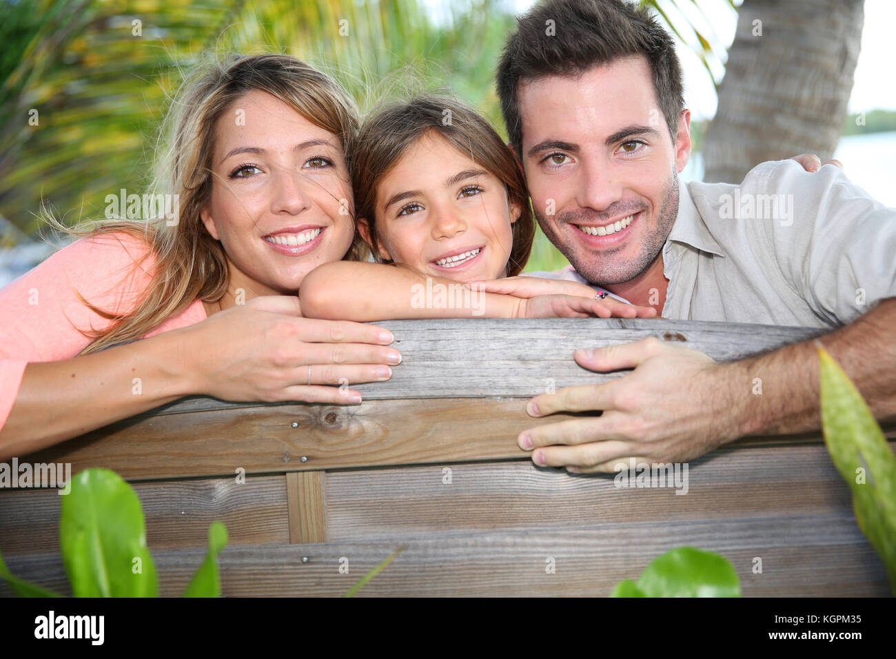 Portrait of couple with little girl Stock Photo - Alamy