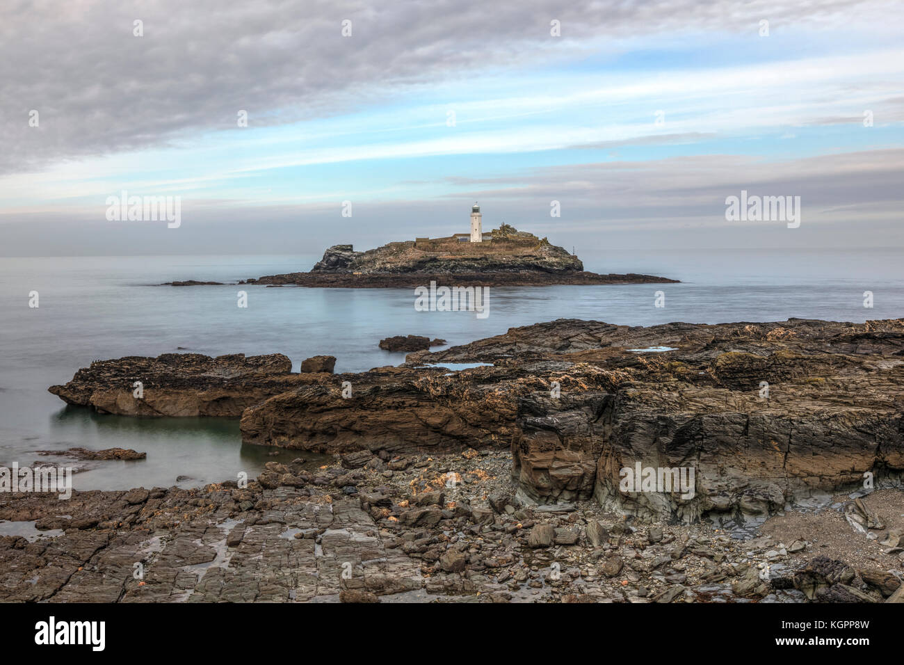 Godrevy Lighthouse, Cornwall, England, UK Stock Photo - Alamy