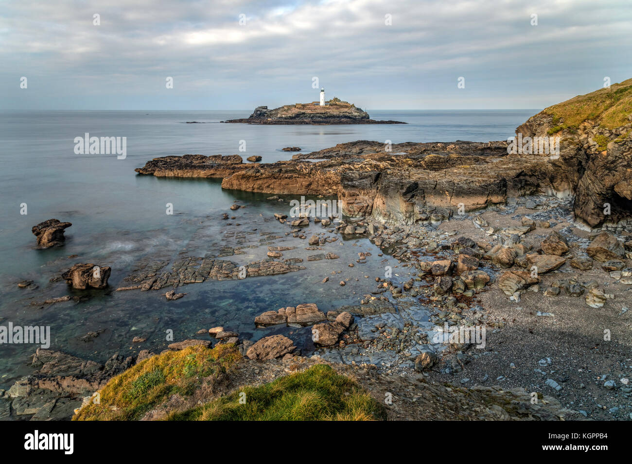 Godrevy Lighthouse, Cornwall, England, UK Stock Photo - Alamy