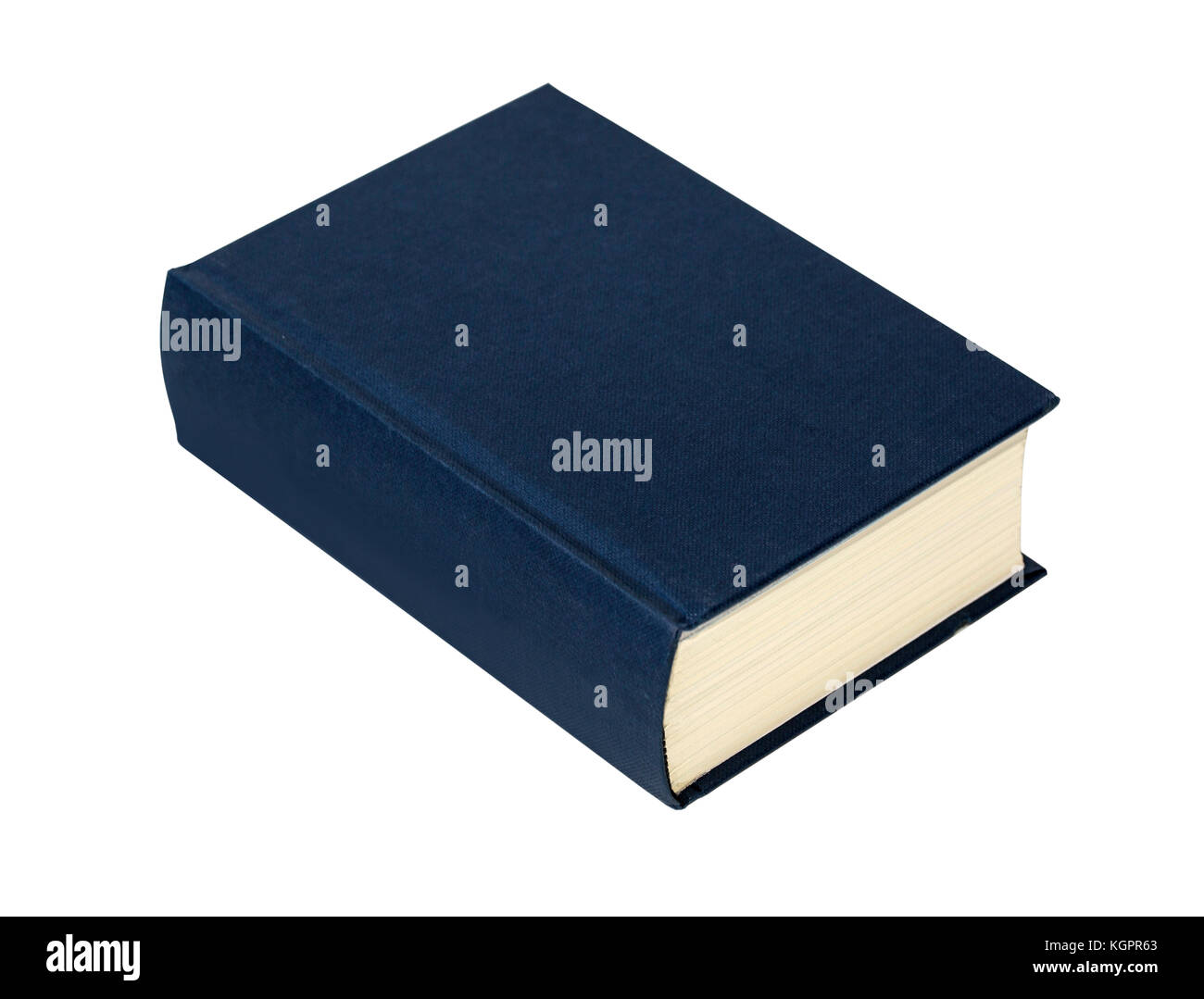 simple blue hardcover book isolated on white background with clipping ...
