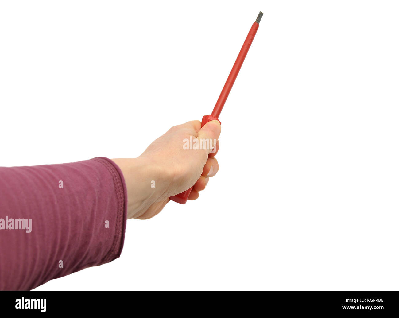 Hand with screwdriver Stock Photo - Alamy