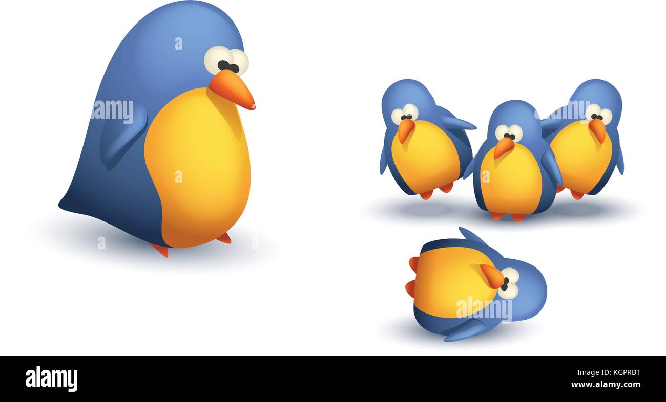 Bird flying cartoon set funny hi-res stock photography and images - Alamy