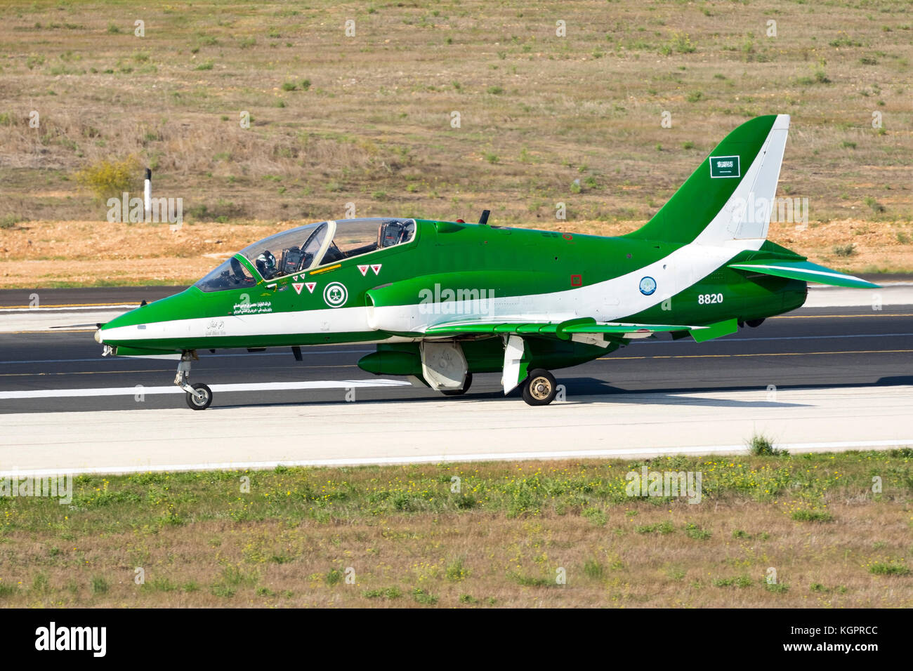 Saudi Air Force British Aerospace Hawk 65A of the Saudi Hawks display ...