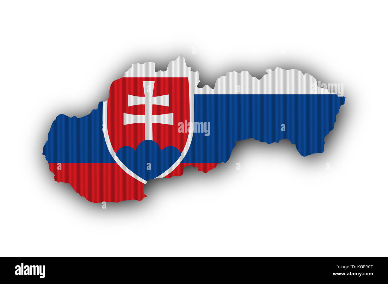 Map and flag of Slovakia on corrugated iron Stock Photo - Alamy