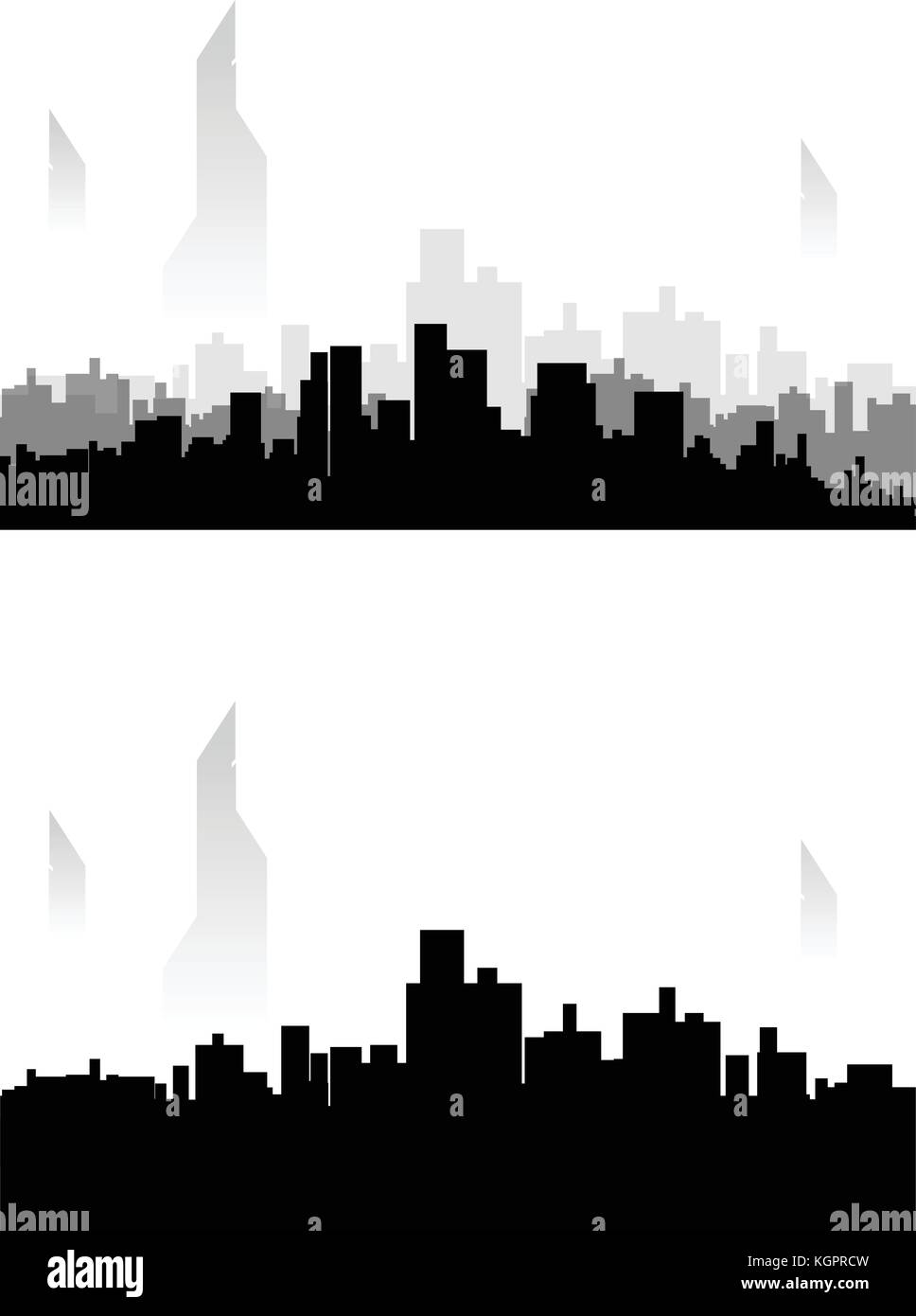 city silhouette set Stock Vector Image & Art - Alamy