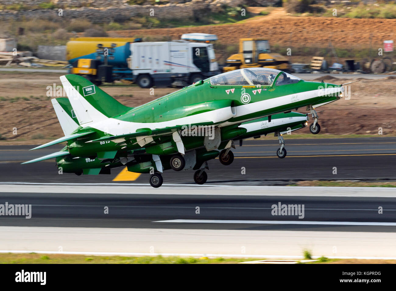 Saudi Air Force British Aerospace Hawk 65A of the Saudi Hawks display ...