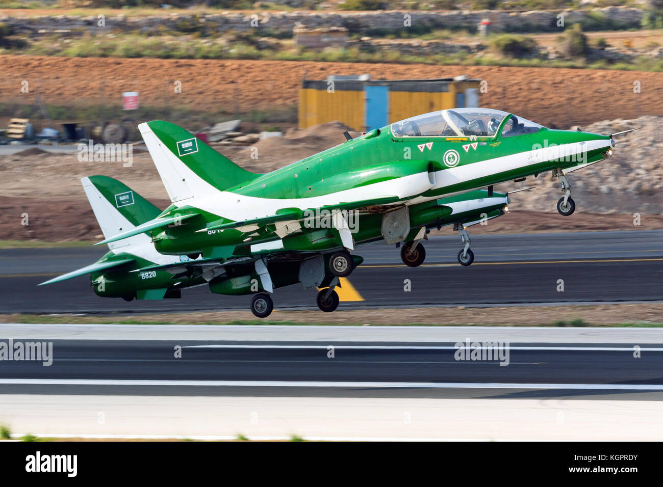 Saudi Air Force British Aerospace Hawk 65A of the Saudi Hawks display ...