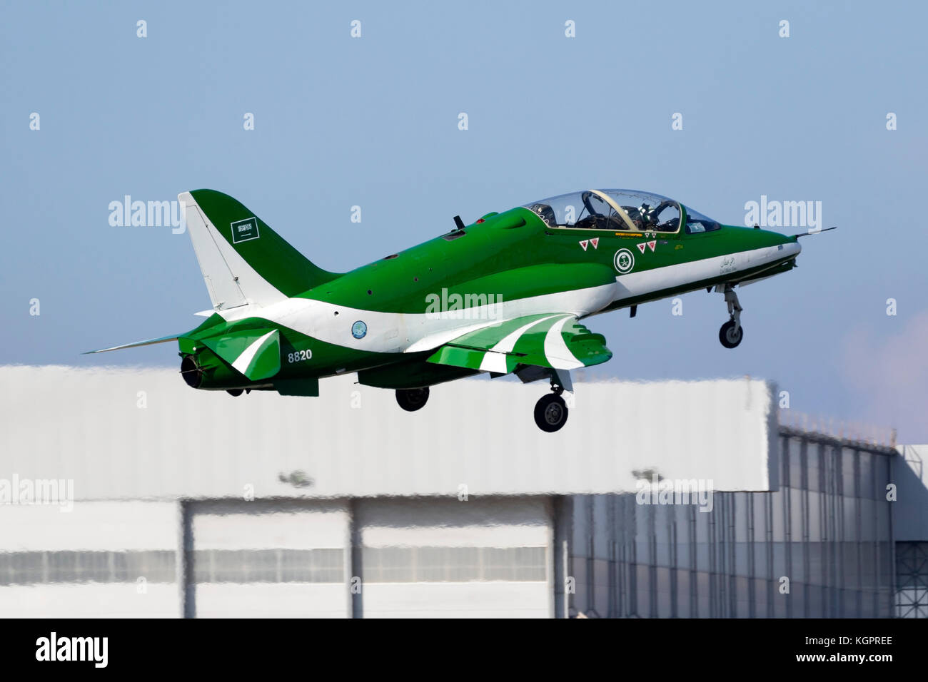 Saudi Air Force British Aerospace Hawk 65A of the Saudi Hawks display ...