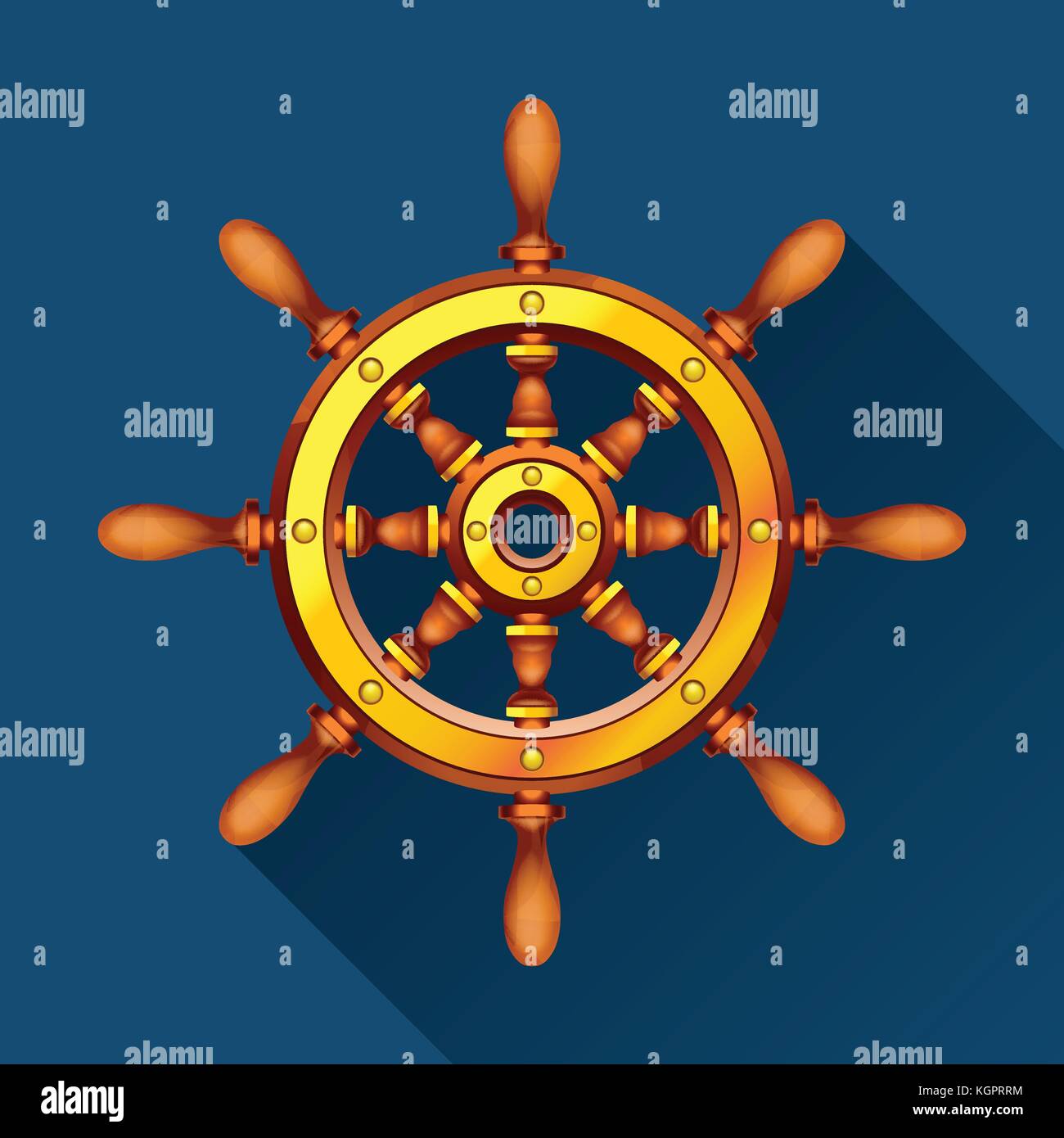Wooden ship wheel Stock Vector Images - Alamy