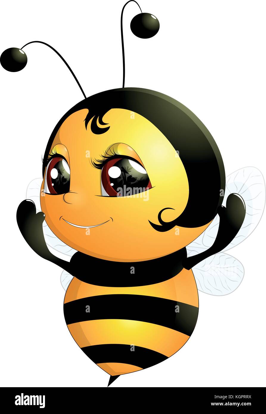 Beautiful cute bee Stock Vector Image & Art - Alamy