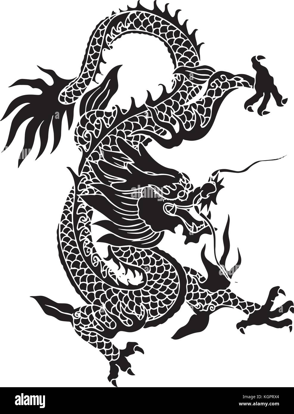 Chinese dragon vector design Stock Vector Image & Art - Alamy