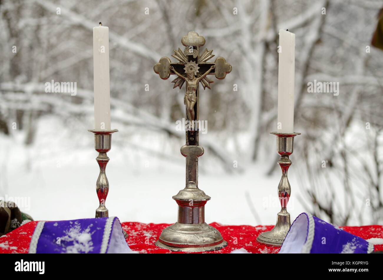 The crucifixion of Christ on the cross.German relic since world war II ...