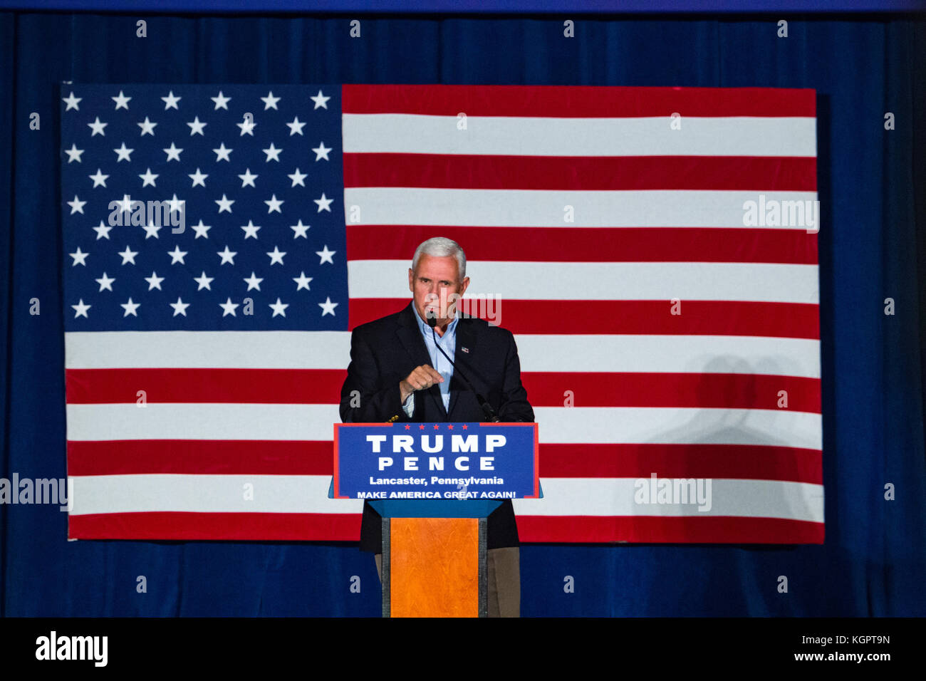 Lancaster, PA – August 9, 2016: GOP Vice Presidential candidate Gov ...