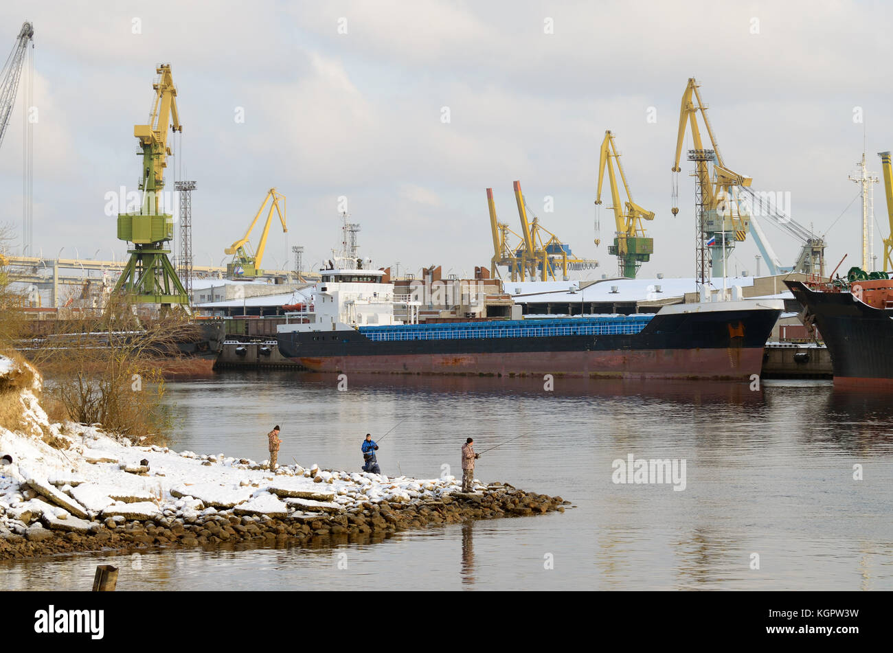 .Loading of ships with different cargo in the port is performed every ...
